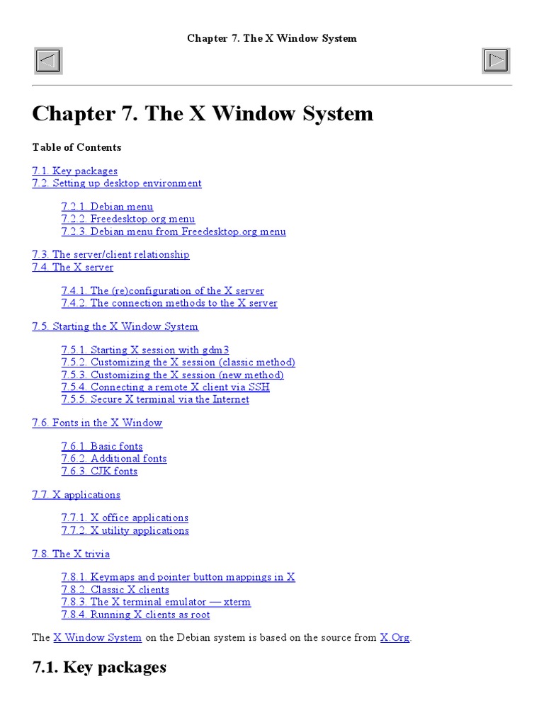 Debian - Chapter 7. The X Window System PDF | PDF | Desktop Environment ...
