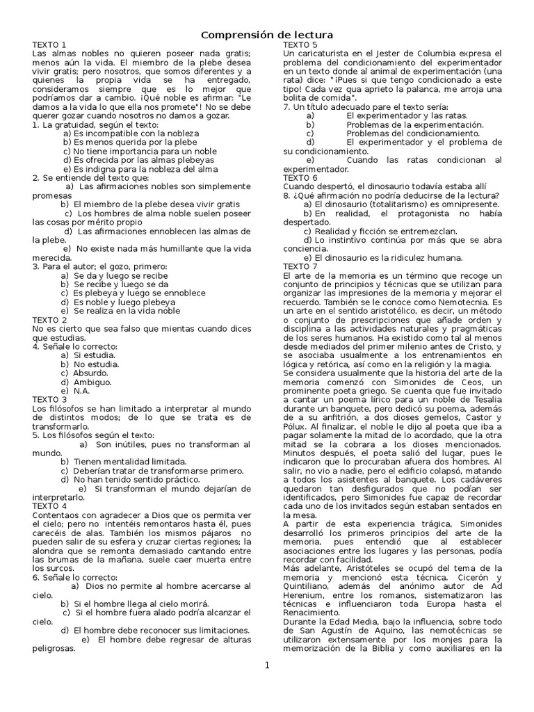 Comprensión de Lectura | PDF | Idiomas | Religión y creencia