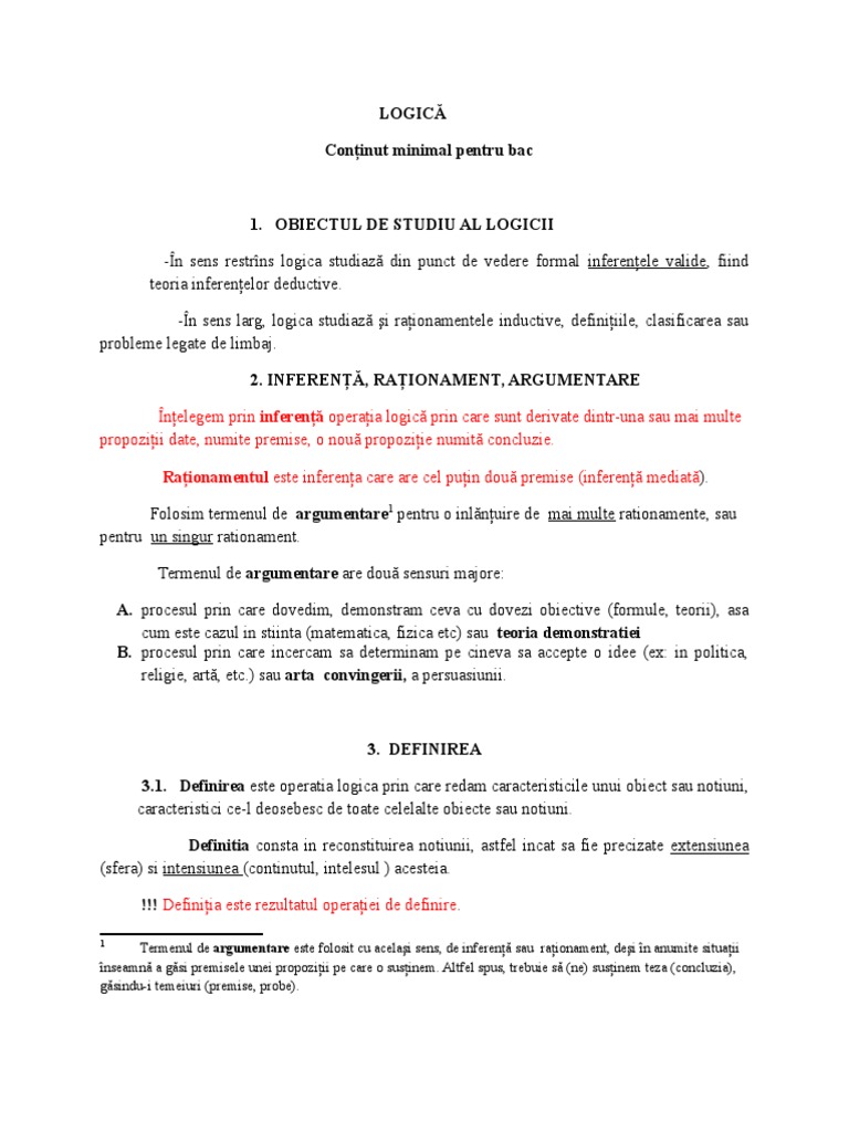 BAC - Logica si argumentare