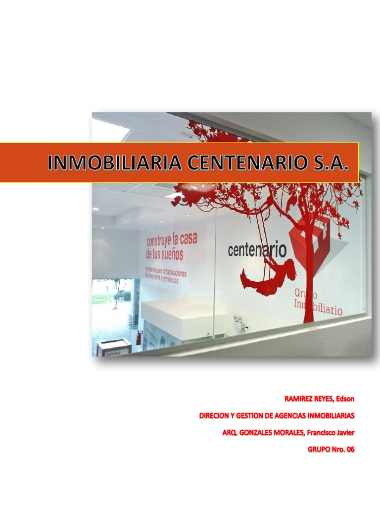 Inmobiliaria Centenario S.A. | PDF | Liderazgo en Energía y Diseño ...