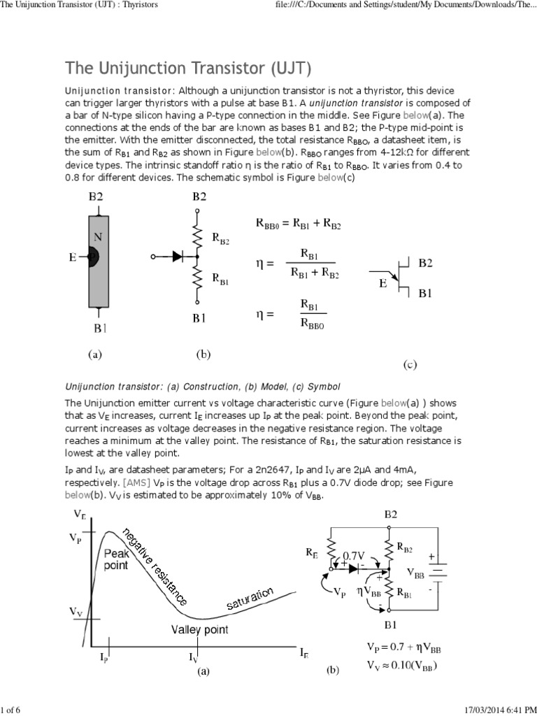 Unijunction Transistor Pdf