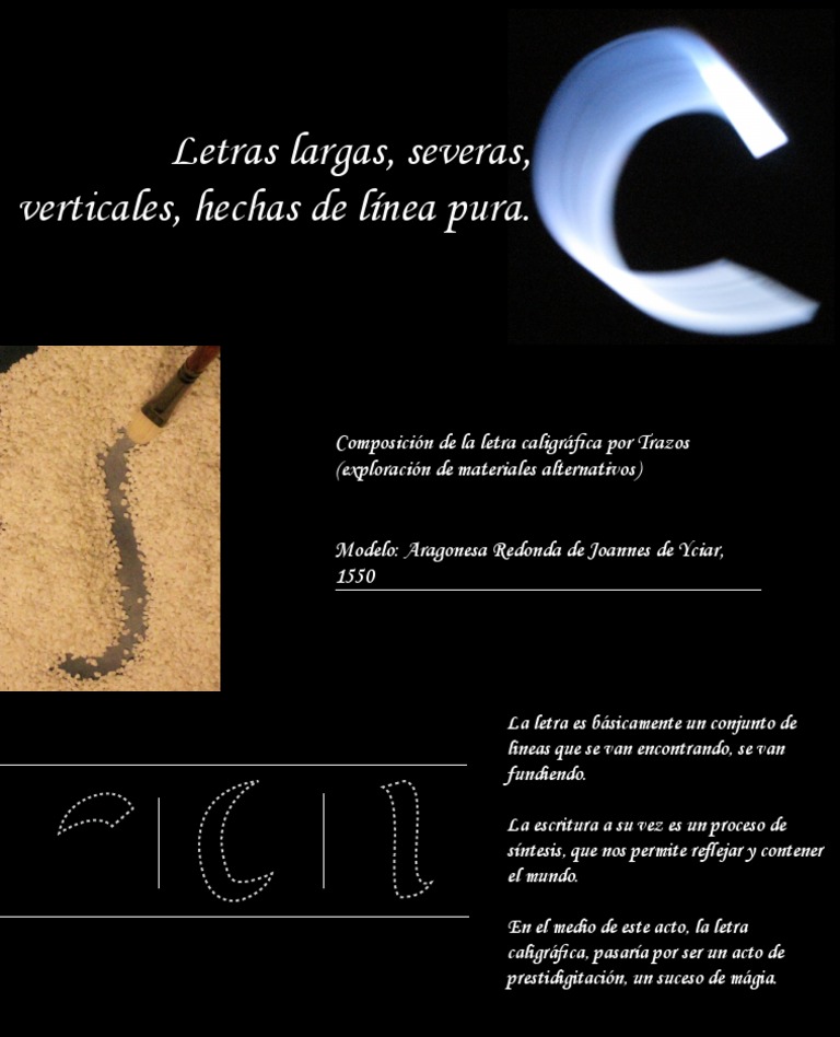 Letras Largas, Severas, Verticales, Hechas de Línea Pura. | PDF ...