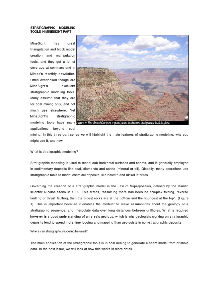 Stratigraphic Modeling Tools in Minesight Part 1 | PDF | Stratigraphy ...