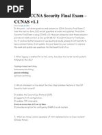 CCNA 1 v7: Small Network Security | PDF | Computer Network | Secure Shell