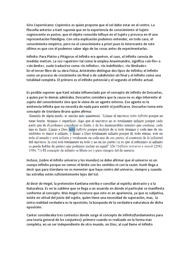 Giro Copernicano | PDF | Immanuel Kant | Conocimiento
