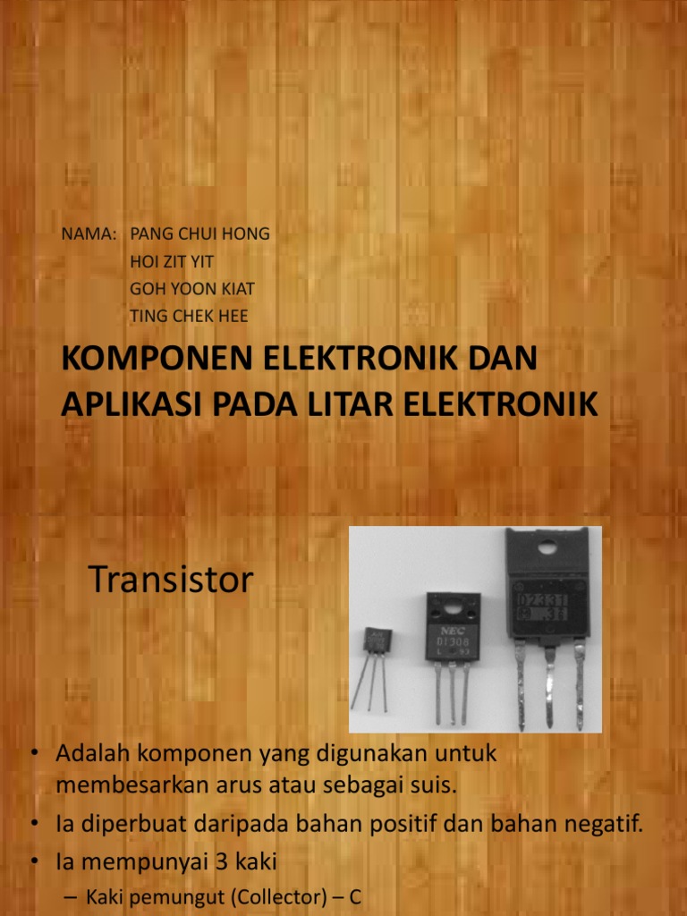 Komponen Elektronik Dan Aplikasi Pada Litar Elektronik | PDF