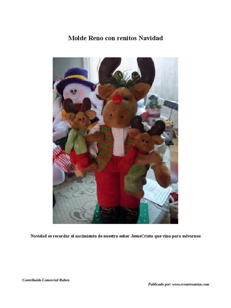 Moldes de Reno Navideño para Imprimir | PDF | Religión y espiritualidad