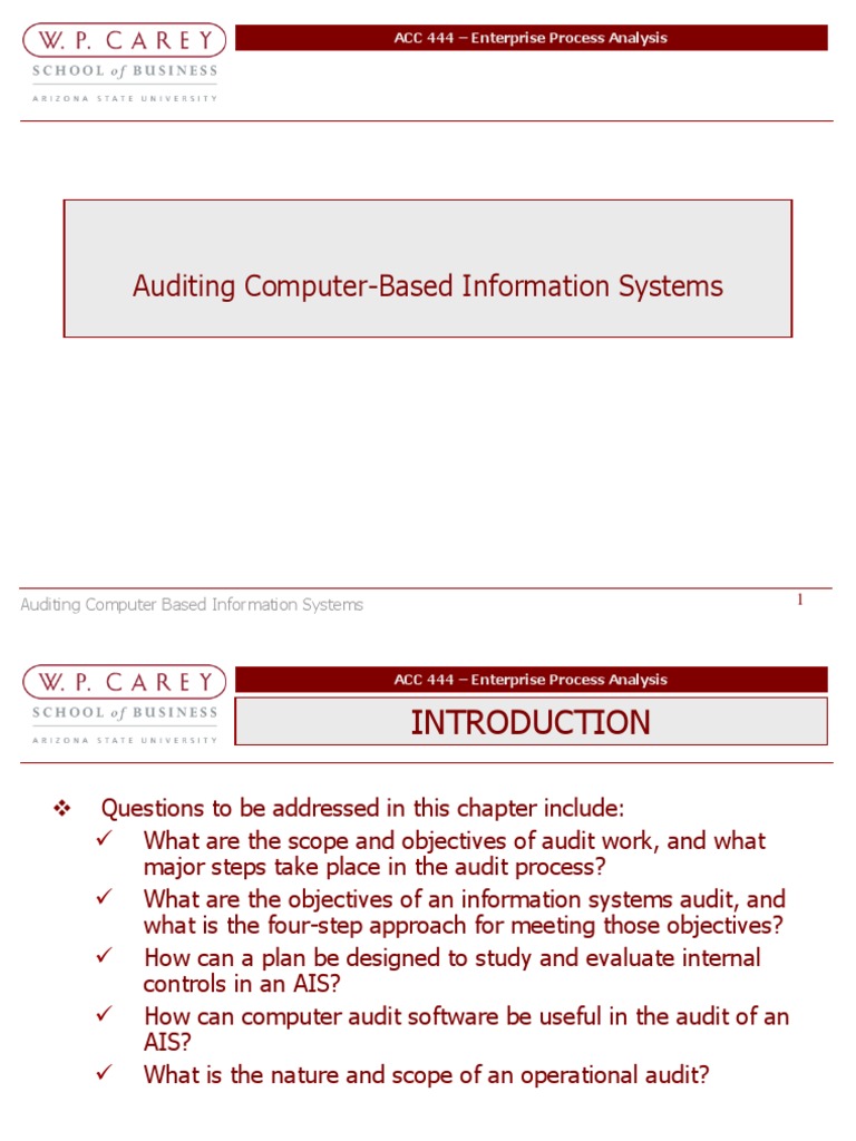 Auditing Computer Based Information Systems | PDF | Information Security | Data Analysis