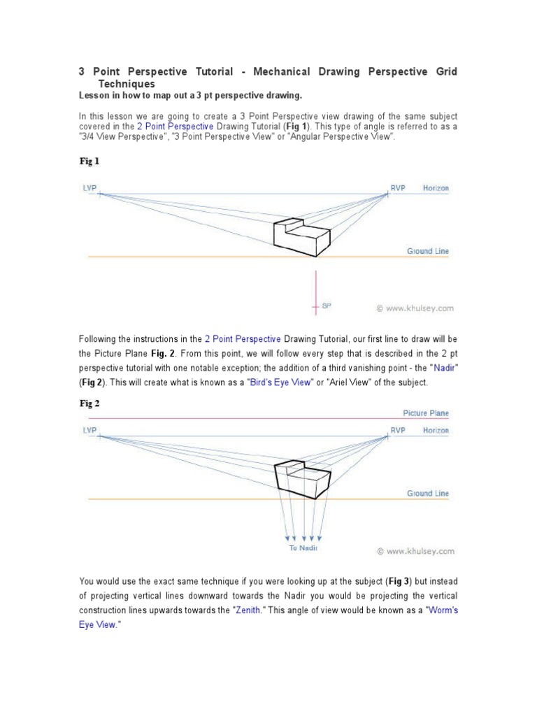 3 Point Perspective Tutorial | PDF | Perspective (Graphical) | Vision