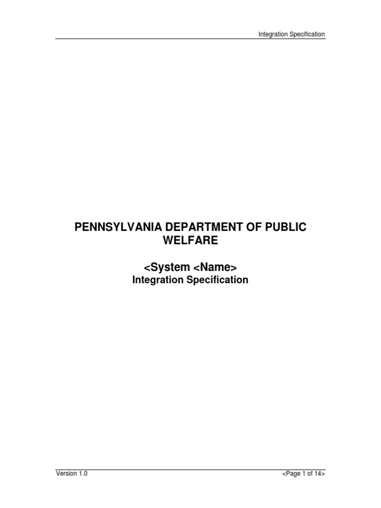 Integration Specification Document | PDF | Interface (Computing) | Specification (Technical ...