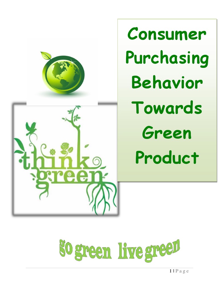 Consumers Purchasing Behaviour Towards Green Product Pdf Consumer
