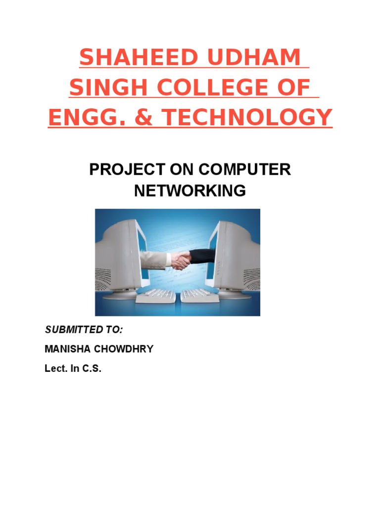 Shaheed Udham Singh College of Engg. & Technology: Project On Computer ...