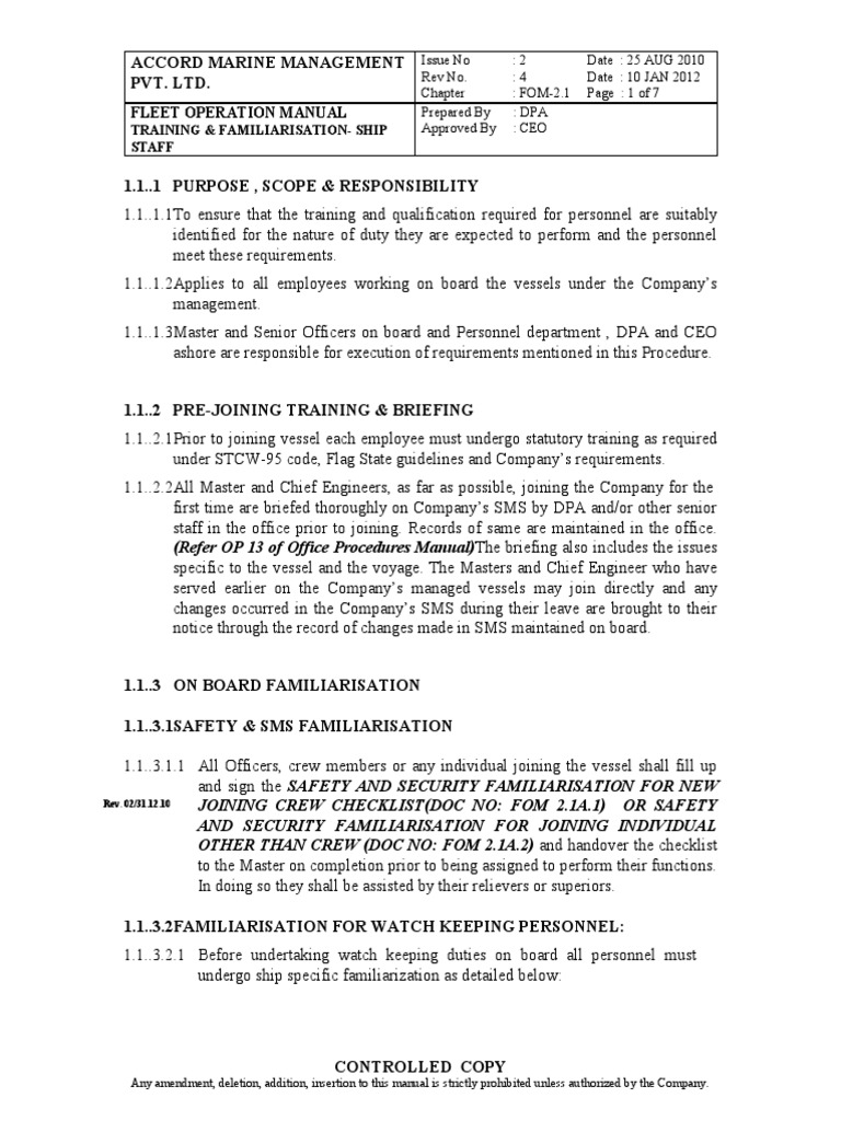 Shipboard Safety Familiarization Guide | PDF | Sailor | Safety
