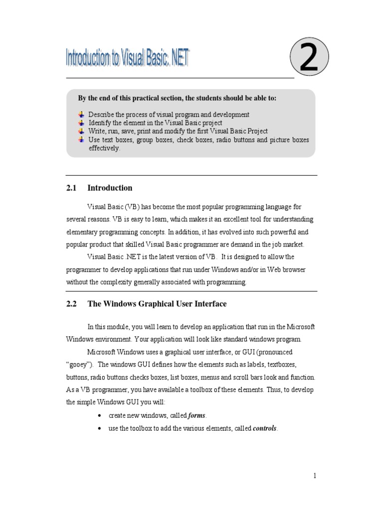 By The End of This Practical Section, The Students Should Be Able To ...