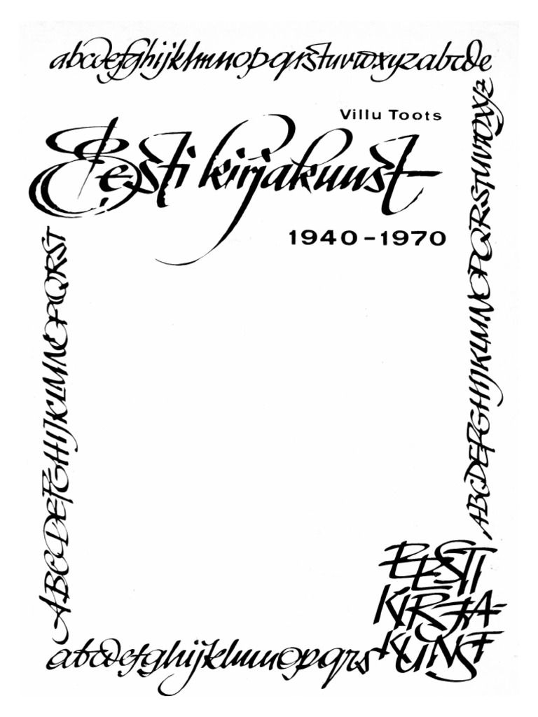 Estonian Calligraphy 1940 - 1970 | PDF
