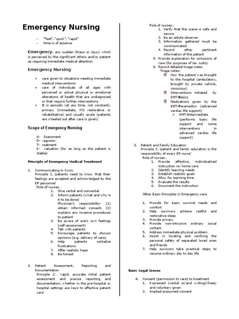 Emergency Nursing | PDF | Clinical Medicine | Health Care