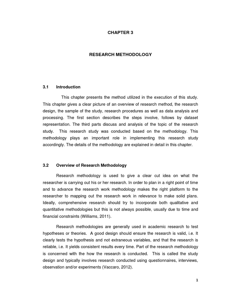 Chapter 3 | PDF | Survey Methodology | Questionnaire