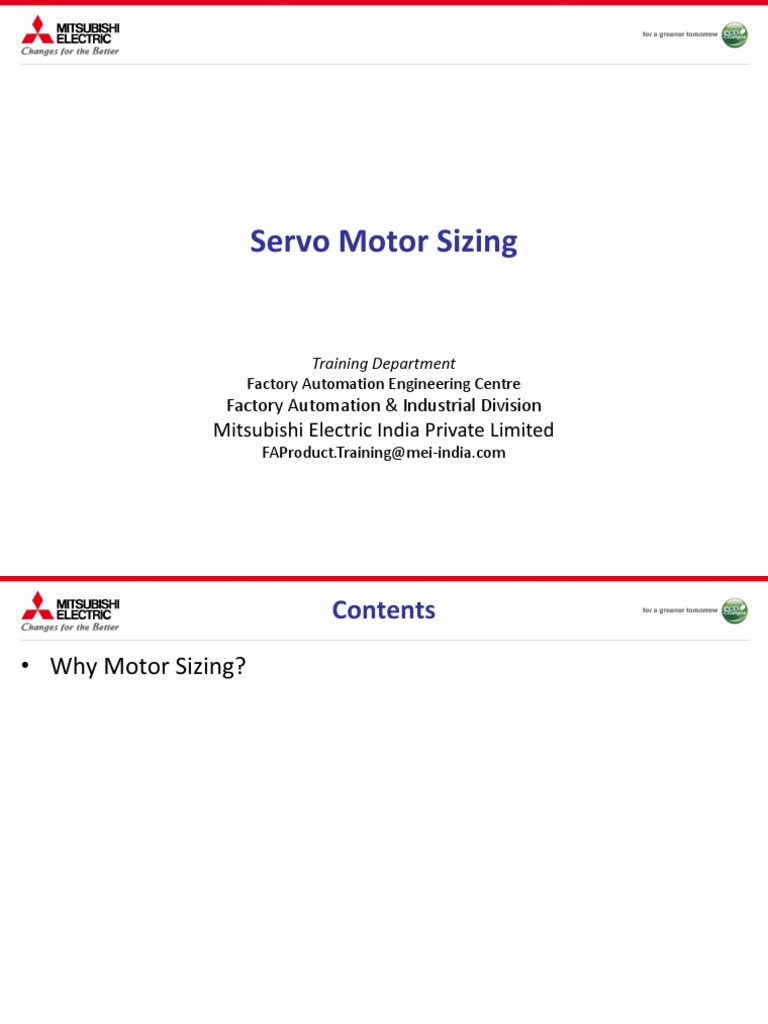 4 - Servo Motor Sizing | PDF | Inertia | Engines