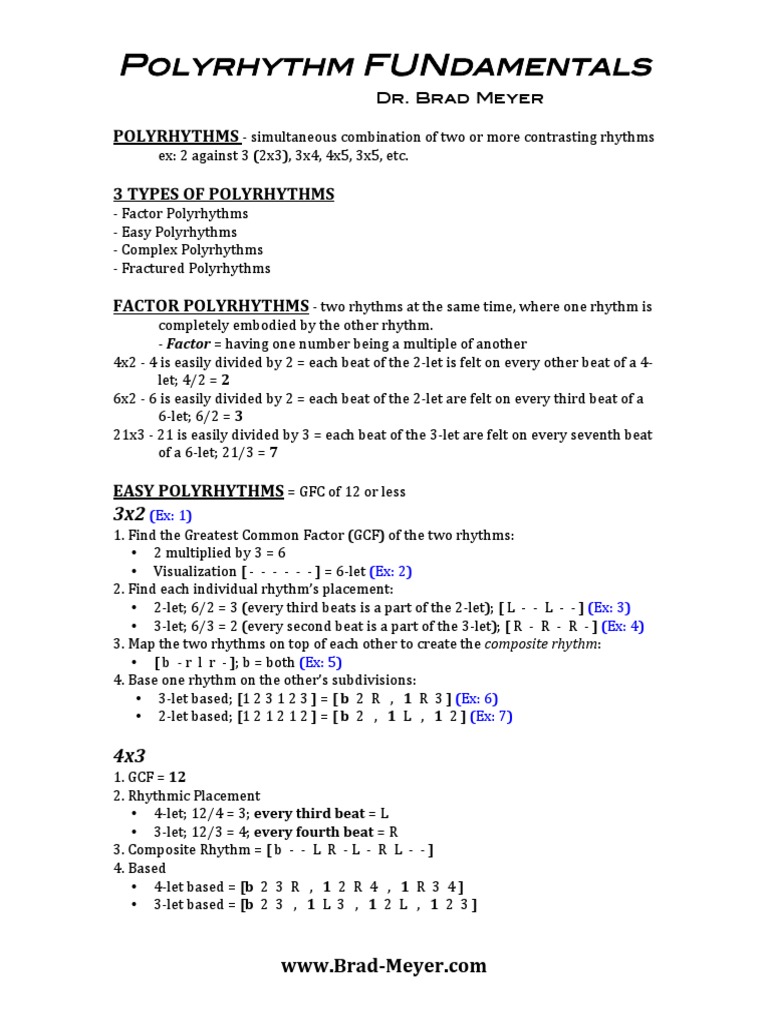 Polyrhythm FUNdamentals Complete Handout | PDF