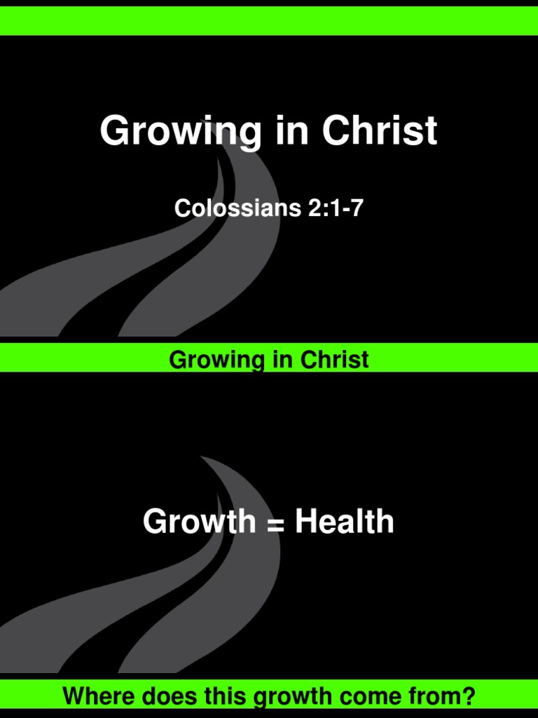 Growing in Christ | PDF