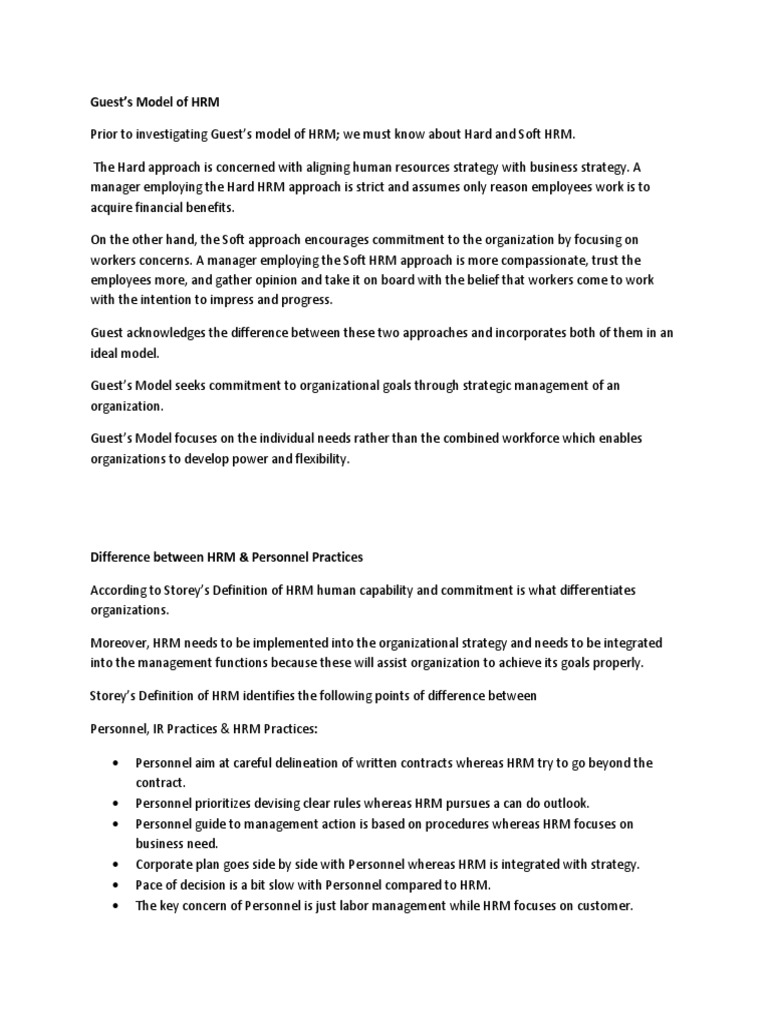 Guest Model | PDF | Human Resource Management | Employment