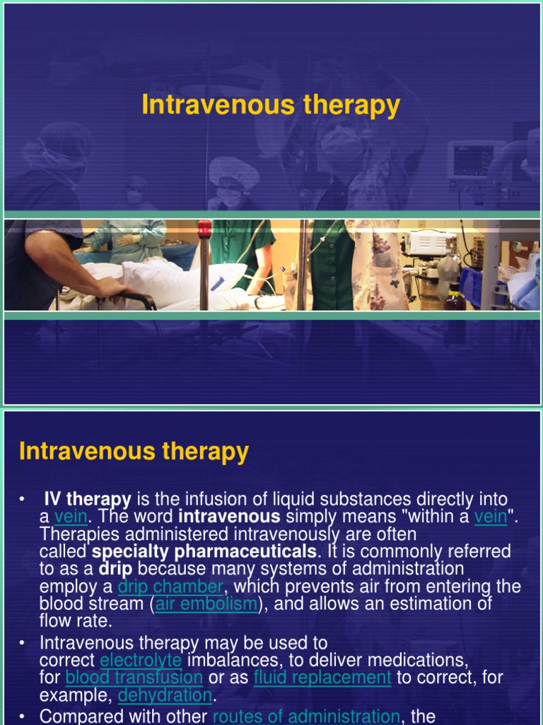 IVT | Intravenous Therapy | Medicine