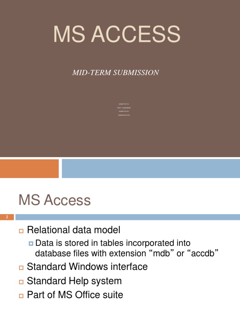Ms Access - Akansha Gupta | PDF | Microsoft Access | Relational Model