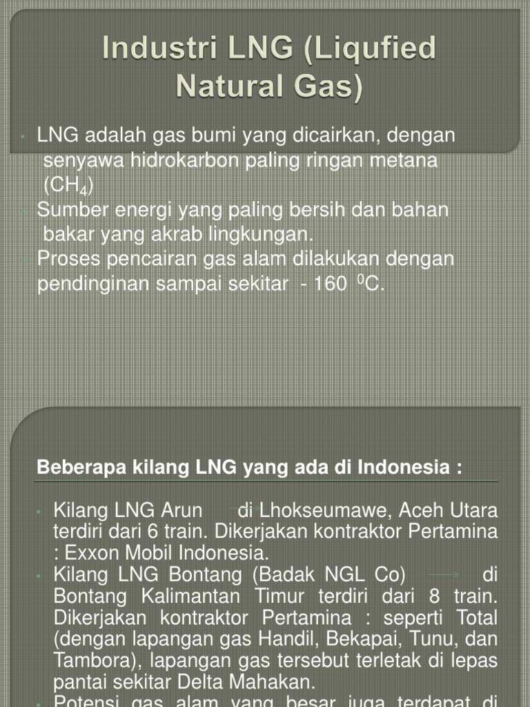 Industri LNG (Liqufied Natural Gas) | PDF | Griya & Taman