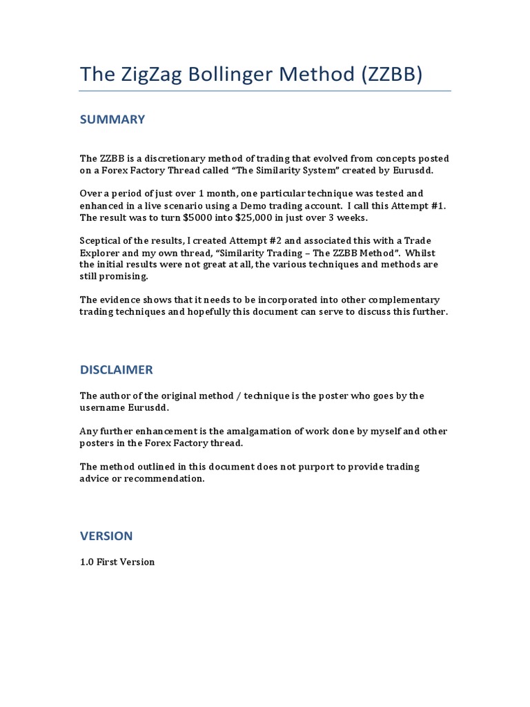 The ZigZag Bollinger Method 1.0 | PDF | Teaching Mathematics | Nature