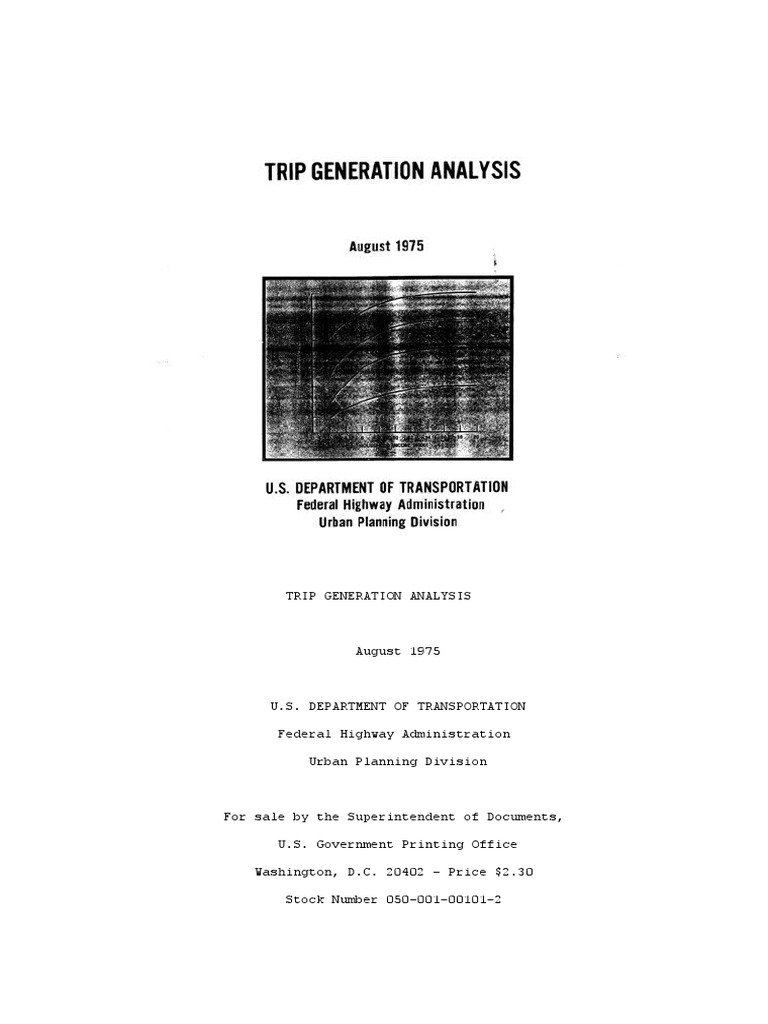 Trip Generation Analysis - FHWA 1975 - Procesat | PDF | Regression Analysis | Forecasting