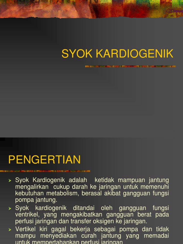 Syok Kardiogenik | PDF