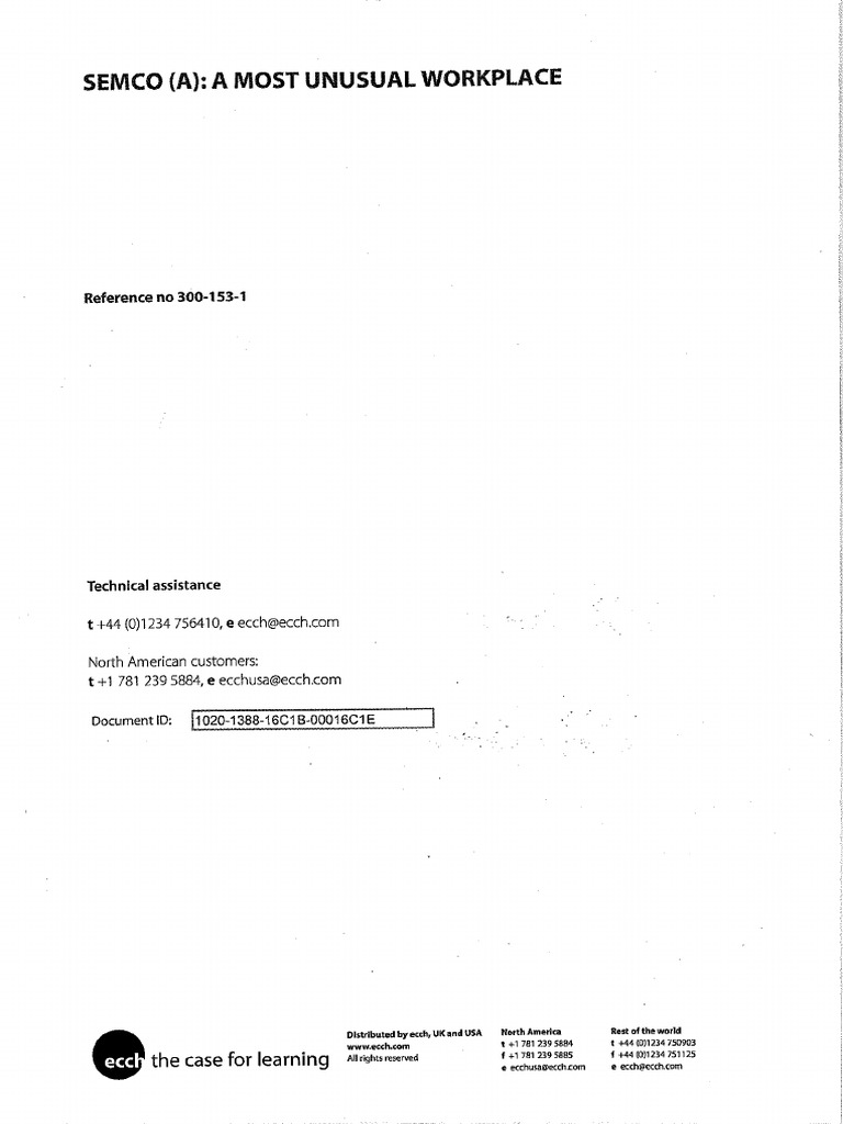 Semco Case Study | PDF | Joint Venture | Economies