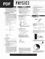 Physics Exam Cheat Sheet | PDF | Velocity | Force