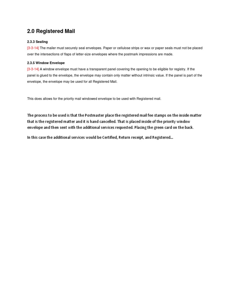 Registered Mail | PDF | Business | Technology & Engineering