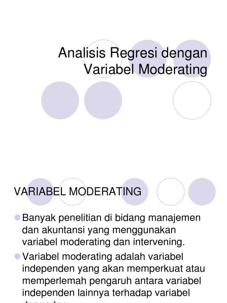 Analisis Regresi Dengan Variabel Moderating & Intervening | PDF ...