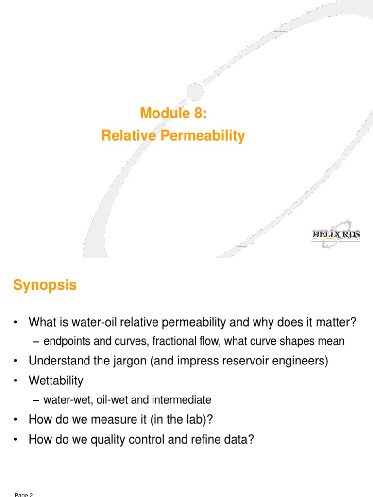 Relative Permeability | PDF | Petroleum Reservoir | Permeability (Earth ...