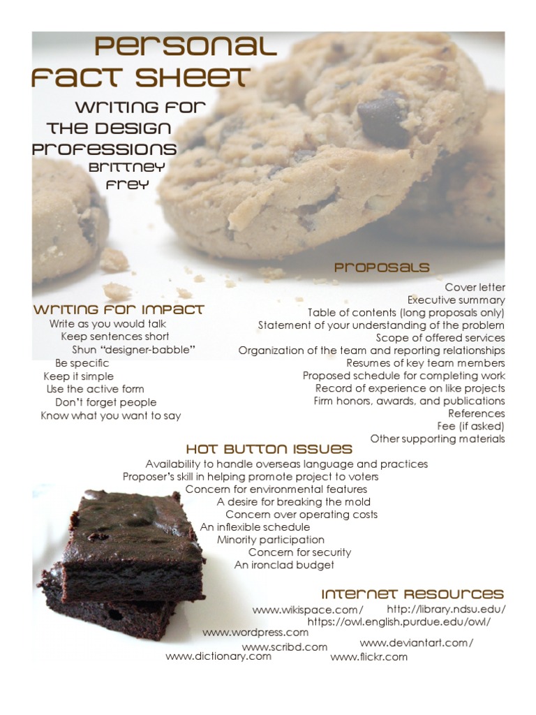 Personal Fact Sheet | PDF | Communication