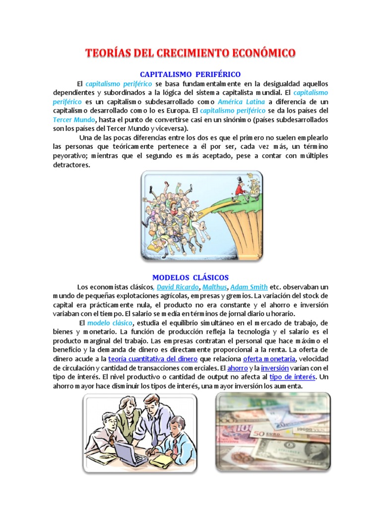 Teorías Del Crecimiento Económico | PDF | Capitalismo | Crecimiento económico