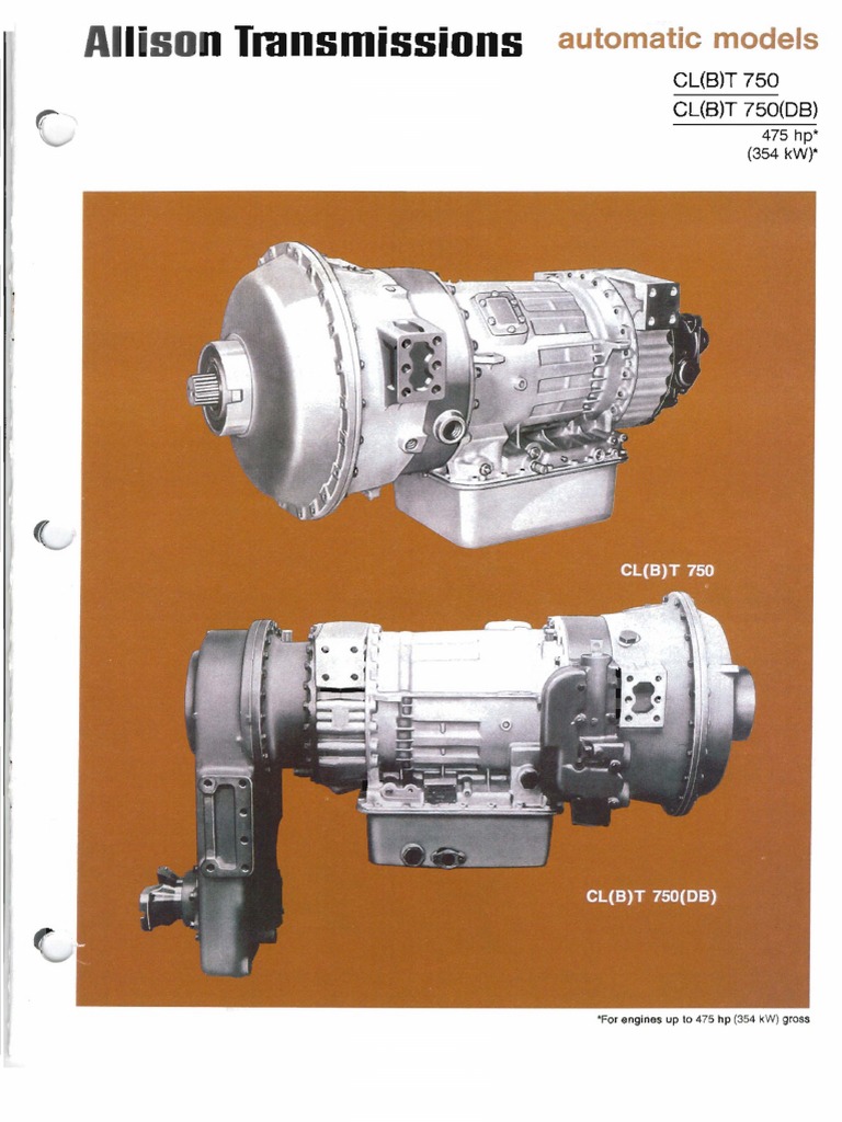 CLT-755 Allison Transmission Specifications | PDF | Automatic ...