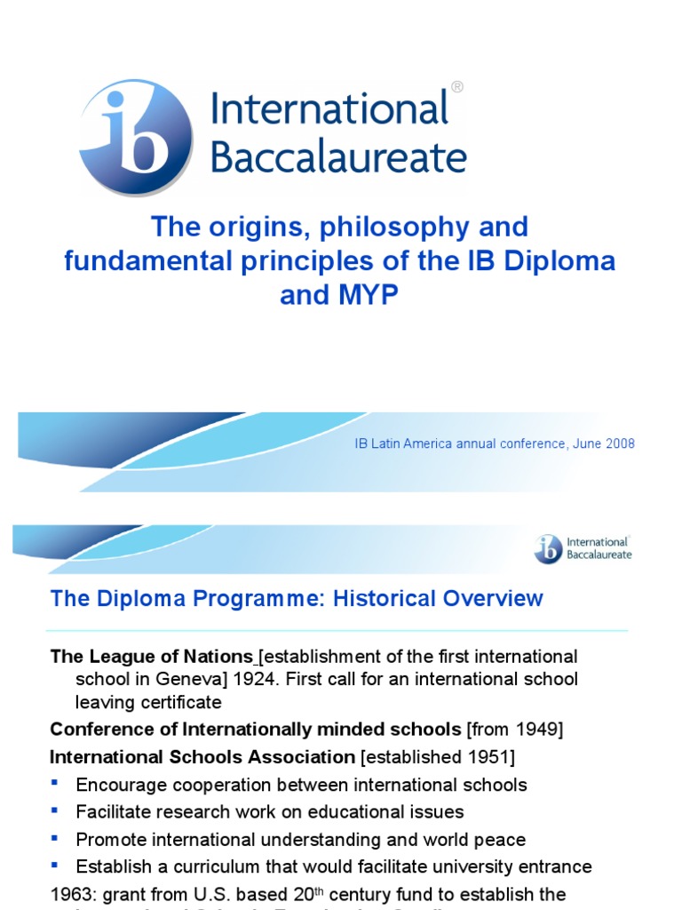 Theorigins Philosophy and Fundamental Principles of The IB Diploma and ...