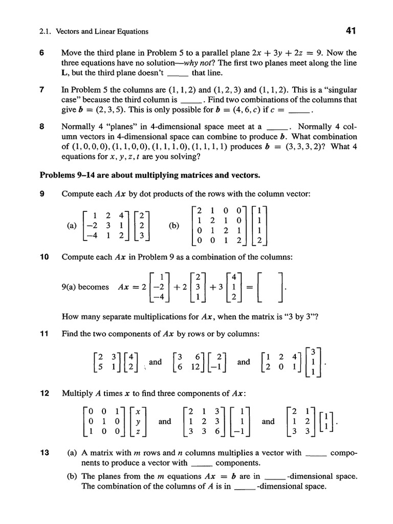 HMW 1 Text | PDF | Matrix (Mathematics) | System Of Linear Equations