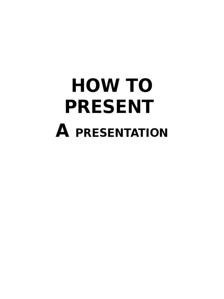 How To Present | PDF | Accent (Sociolinguistics) | Humour