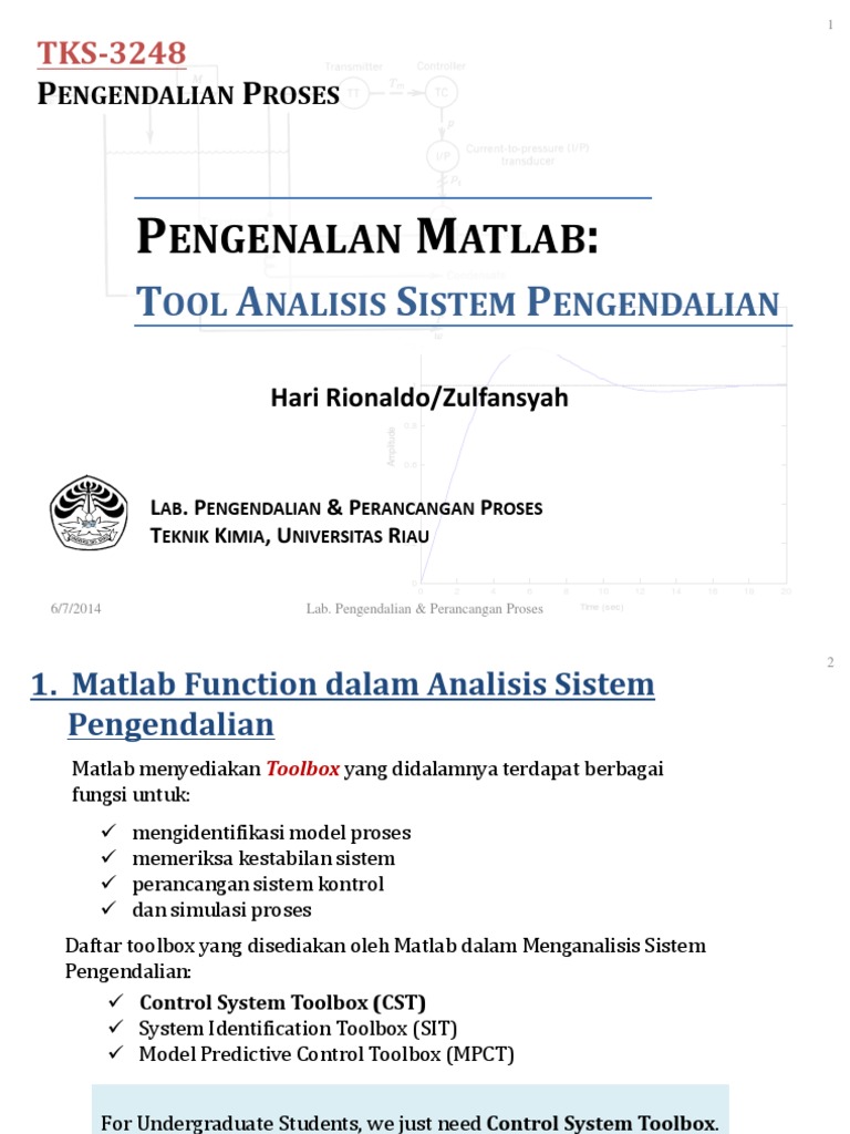 MATLAB untuk Mahasiswa Teknik Kimia | PDF | Teaching Methods ...