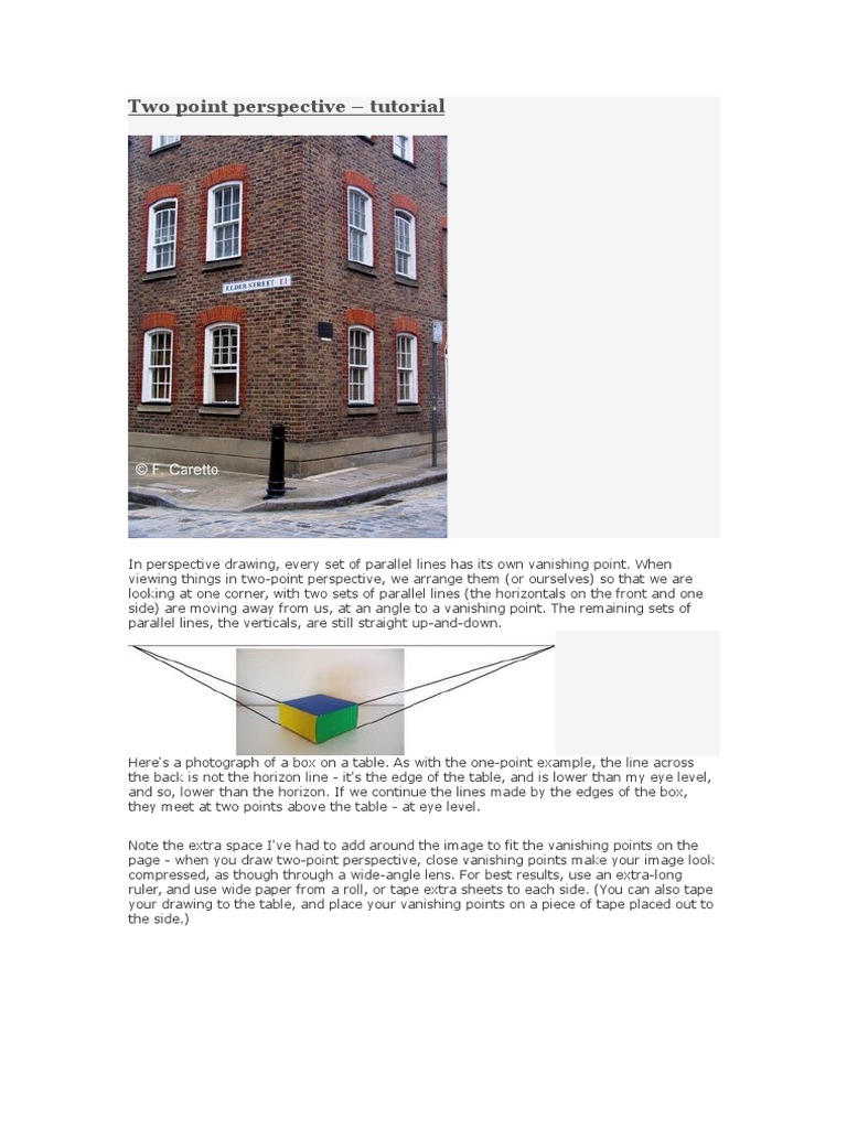 Two Point Perspective | PDF | Perspective (Graphical) | Projective Geometry