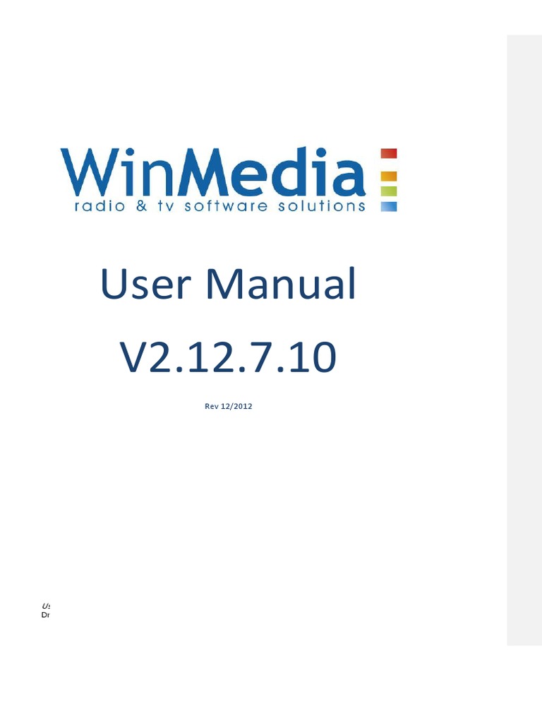 Winmedia 2.12 User Manual V 2 en | PDF | Backup | Databases