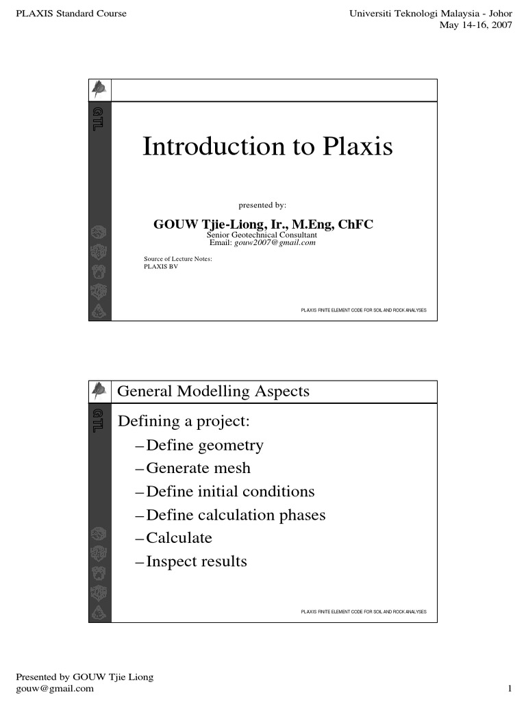 GTL-S01-Introduction To Plaxis Program | PDF | Stress (Mechanics ...