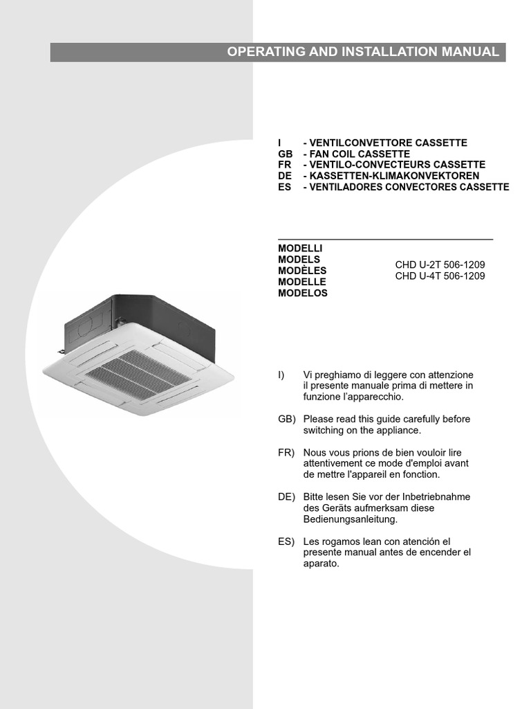 Montaj Ventiloconvectoare Climaveneta | PDF | Thermostat | Hvac