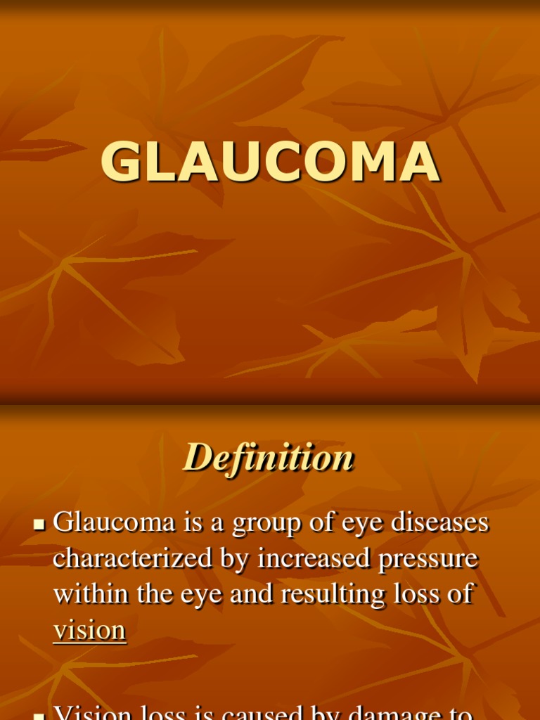 Glaucoma Pdf Glaucoma Visual Impairment