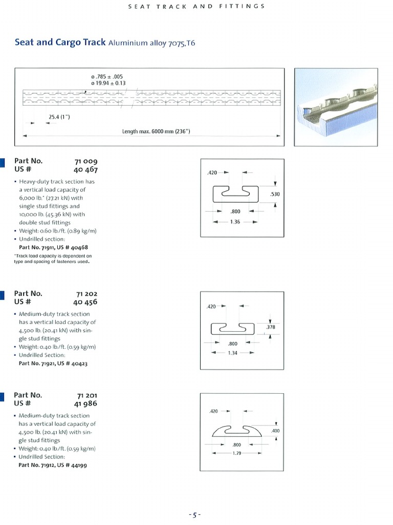 Ancra-Seat Track and Fitting | PDF