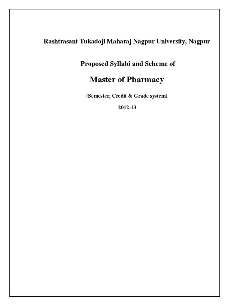 Final M Pharm Syllabus | PDF | Thesis | Spectroscopy